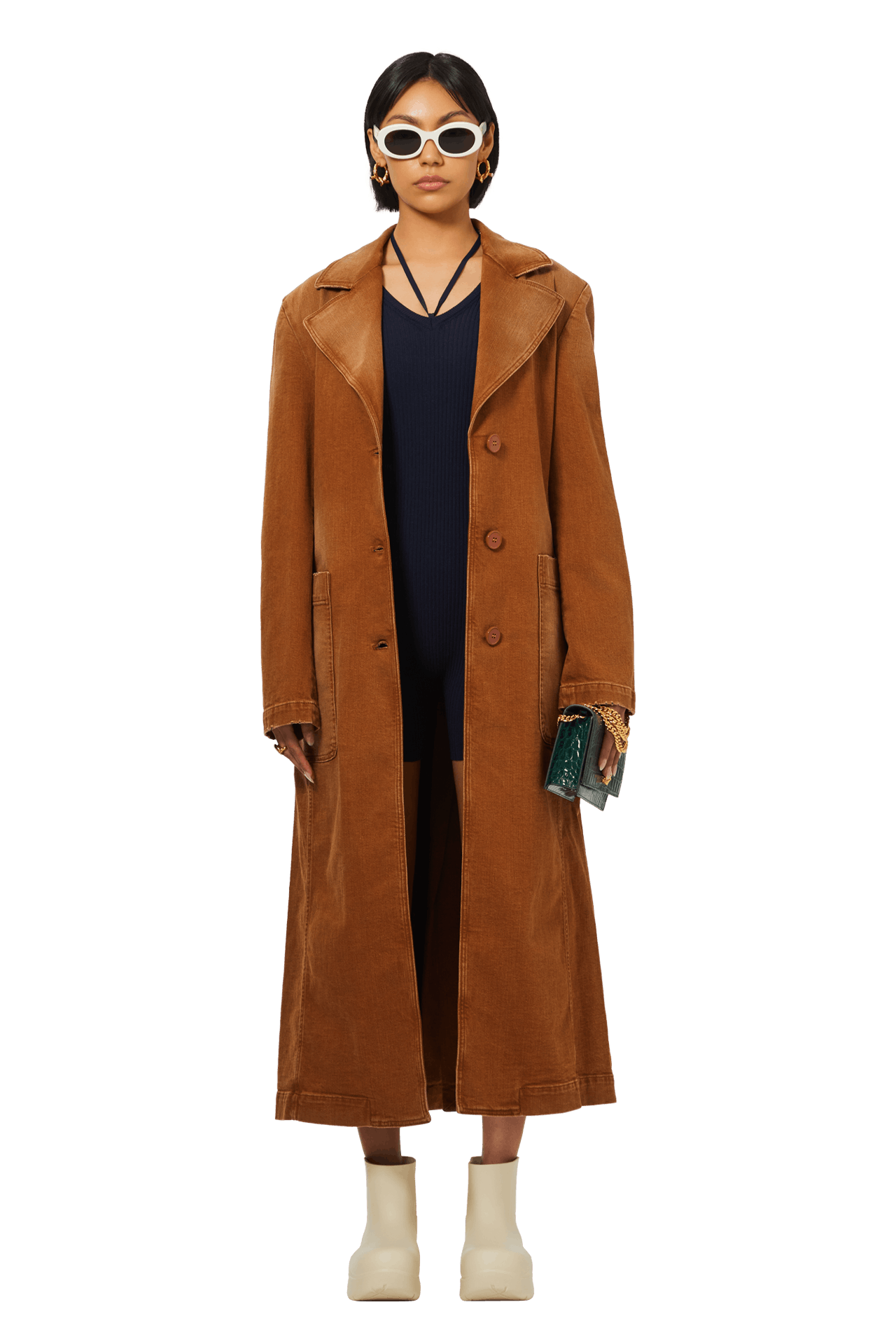 Buy MM6 Maison Margiela Denim Coat 'Brown' - S52AA0126 S30798 188 | GOAT