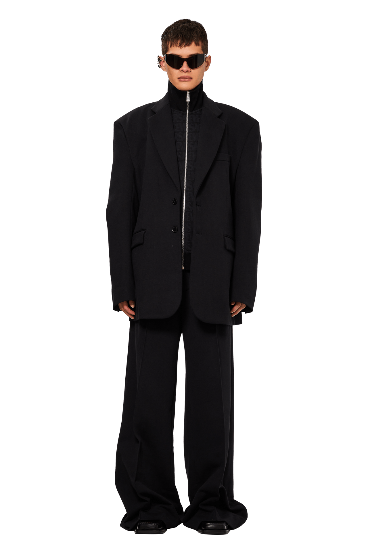 Buy Martine Rose Square Toe Mule 'Black High Shine' - CMR1025LHM BLAHSH ...