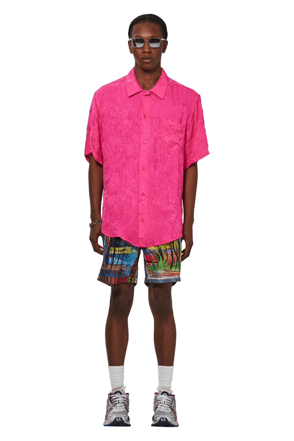 Buy Balenciaga Short-Sleeve Minimal Shirt 'Pink' - 681633 TMO58 5630 | GOAT