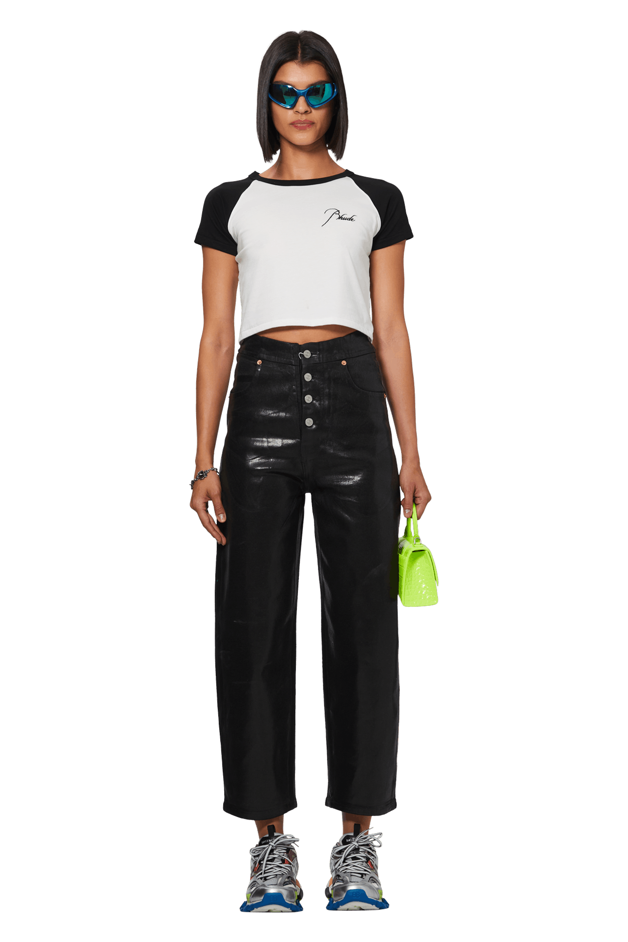 Buy Balenciaga Hourglass Xs Bag Fluo Yellow 592833 2udhy 7206 Goat