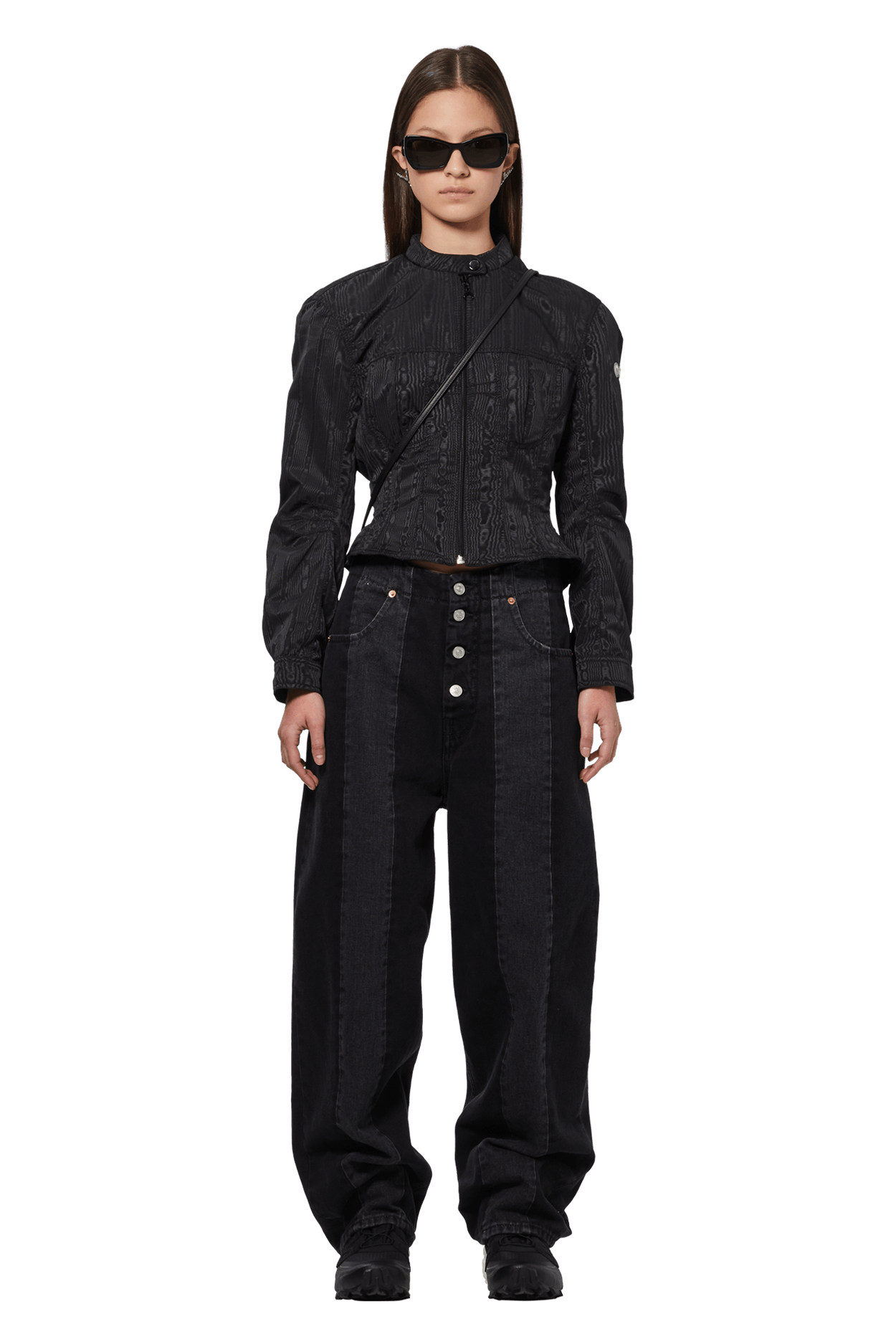 Marine Serre Racing Moire Jacket 'Black' | GOAT