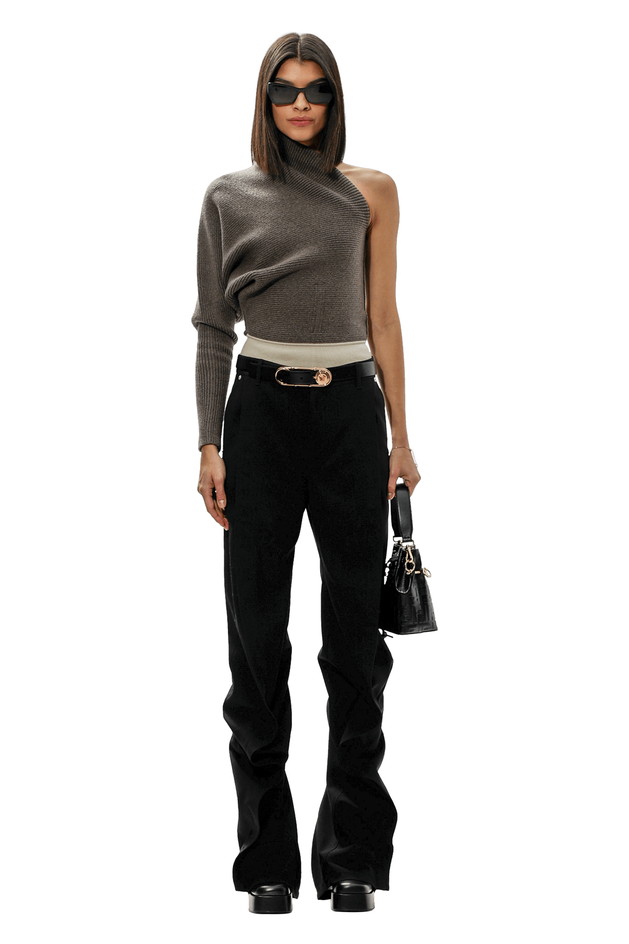 Buy Versace Safety Pin Leather Belt 'Black/Versace Gold' - 1005786 DV3T ...