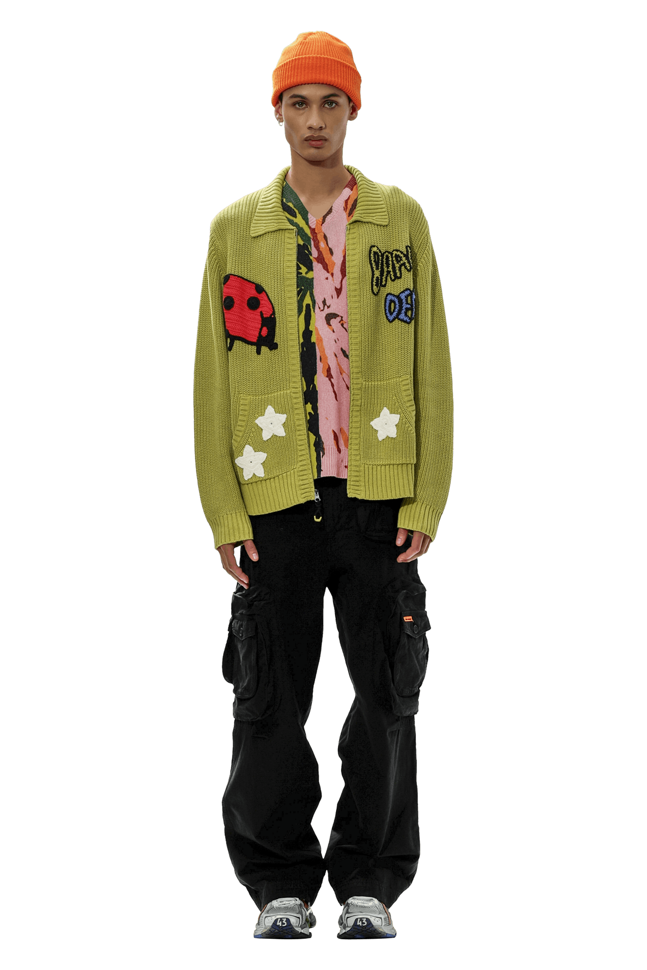 Buy Stussy Printed Sweater Vest Pink 117179 Pink Goat