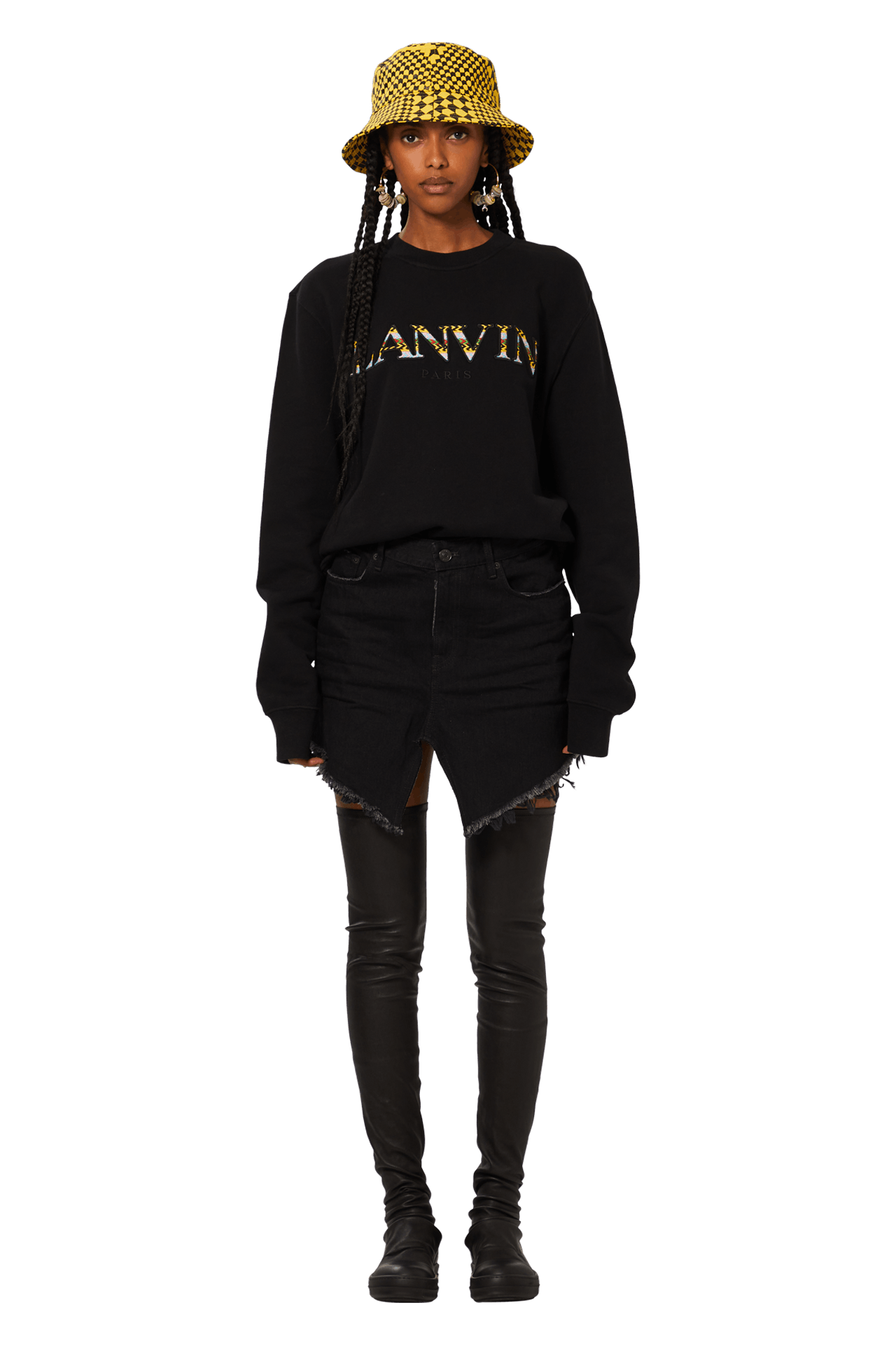 Buy Rhude Checkered Monogram Bucket Hat 'Yellow/Black' - FW22HA06012981 ...