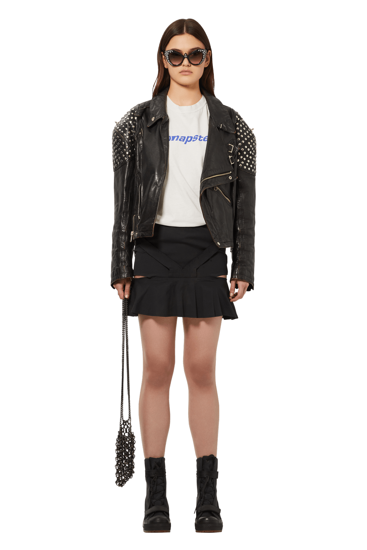 Buy Goat Exclusive Martine Ali Chainmail Double Strap Bag In Gunmetal Ma226162401 Hsg Goat