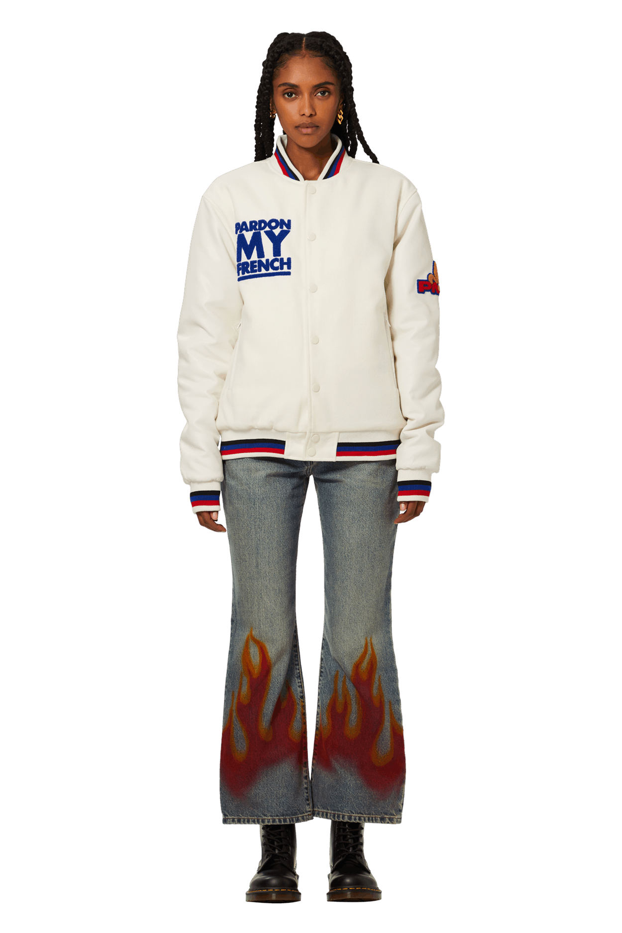 Buy Paris Saint-Germain x Pardon My French Varsity Jacket 'White ...