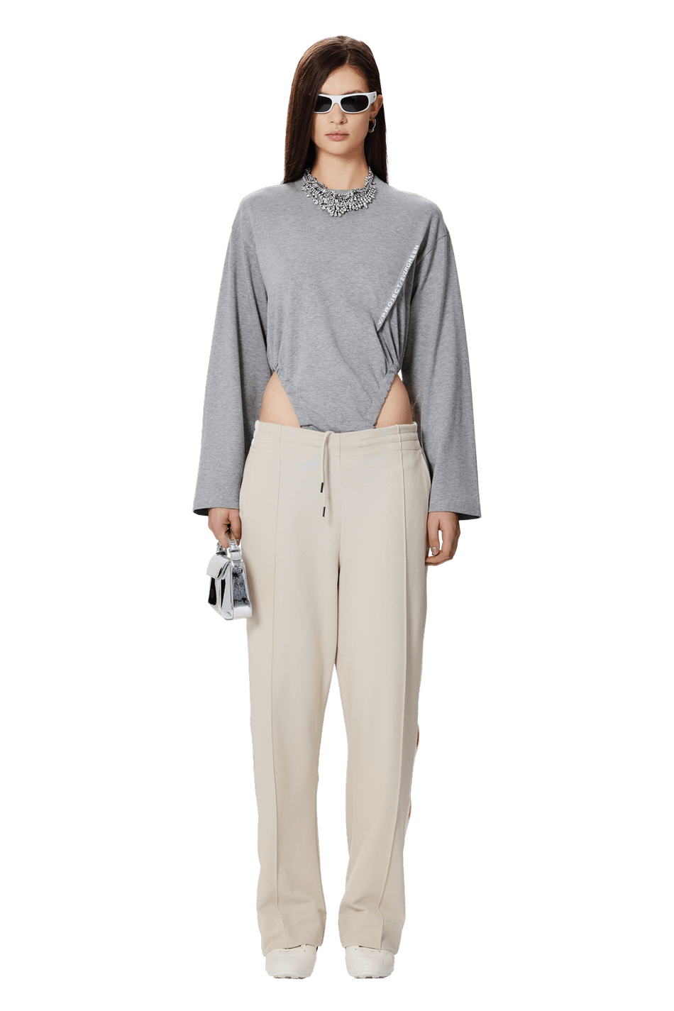 Buy Y/Project Pinched Logo Body 'Grey' - 104BD001 GREY | GOAT