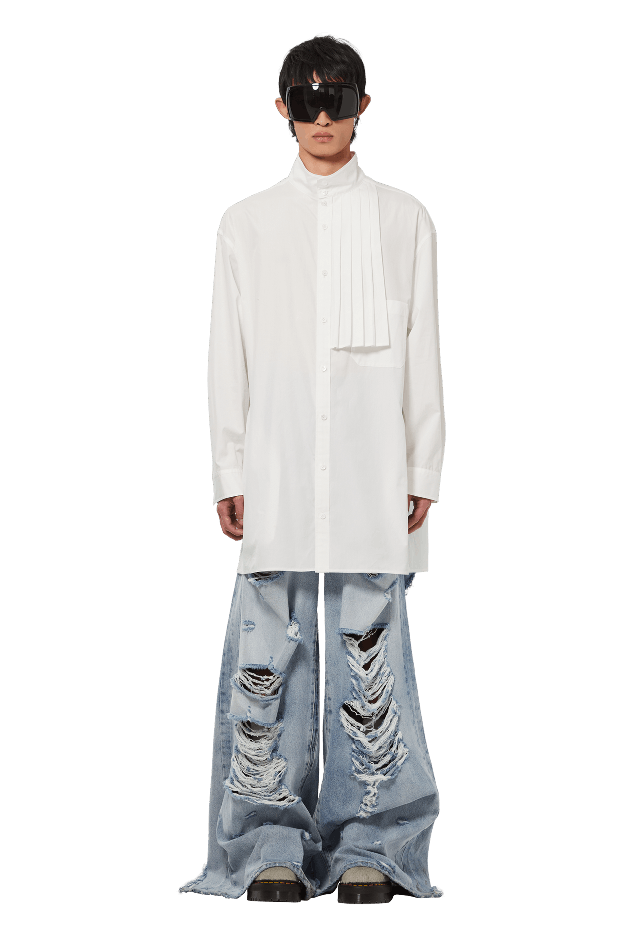 Buy Vetements Destroyed Baggy Jeans 'Light Blue' - UE63PA300L LIGH | GOAT