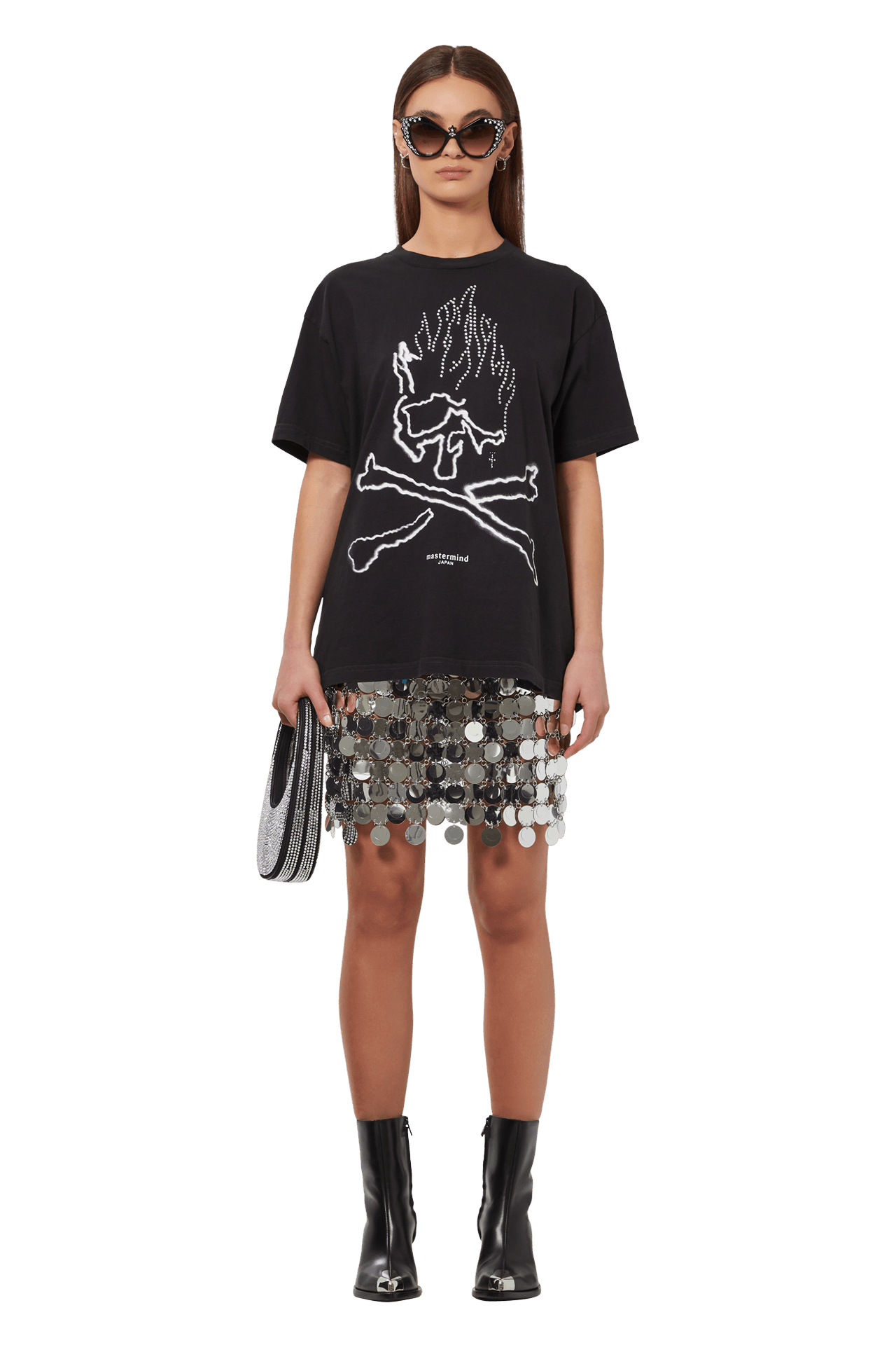 Coperni Crystal Embellished Mini Swipe Bag 'Black Crystal' | GOAT